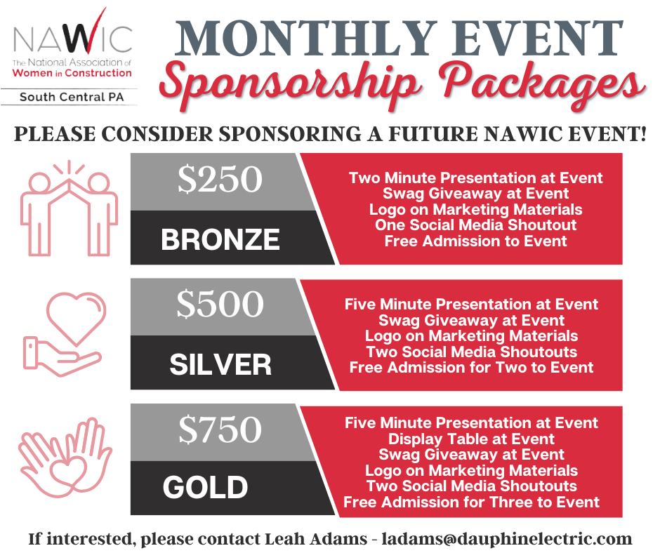 Annual Sponsorships Opportunities – NAWIC South Central PA Chapter #386
